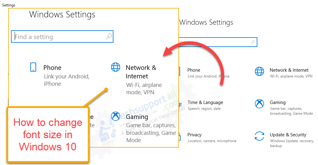 How To Change Windows 10 Font Size Increase Font Size with Screenshot 